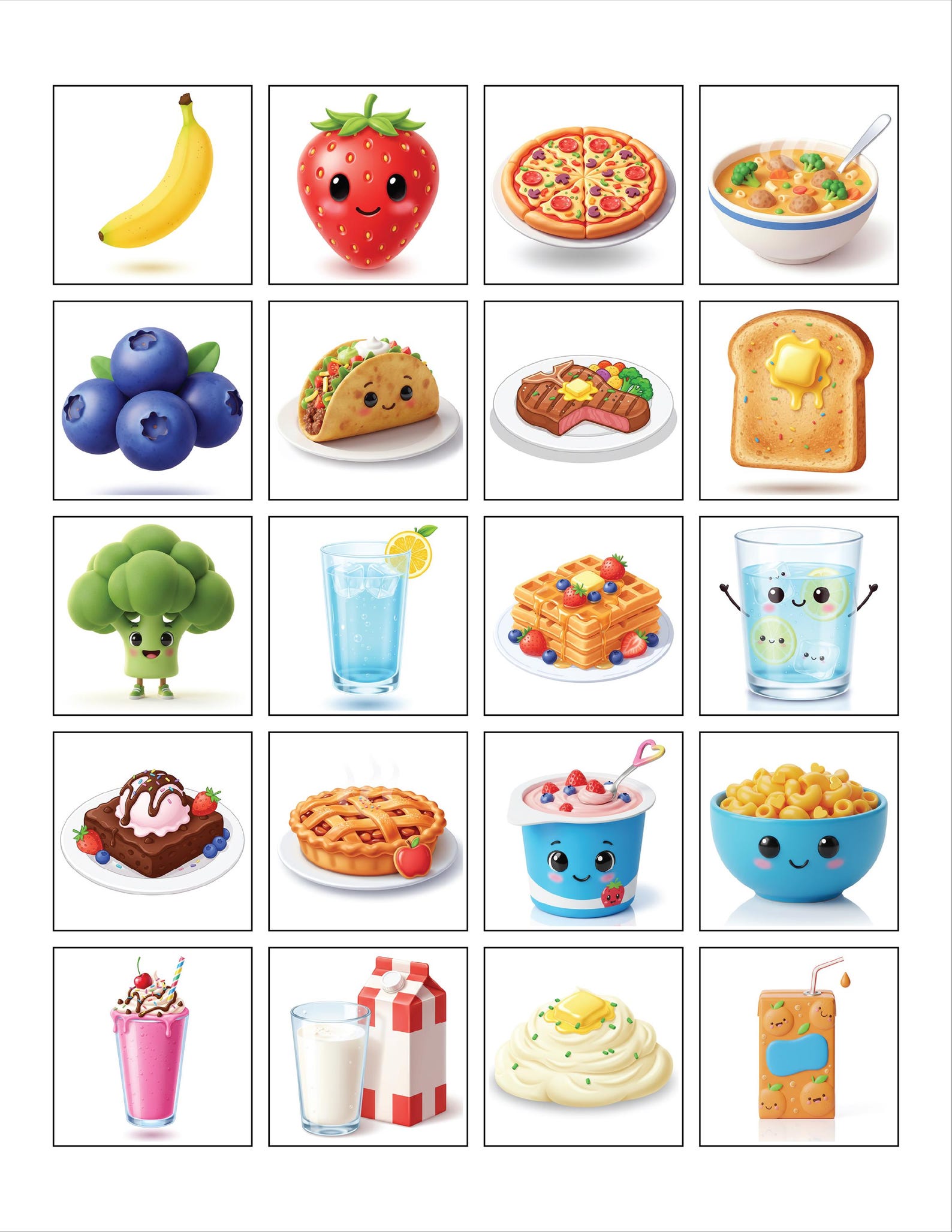Pretend Play Restaurant Set – Printable Menus, Order Forms, Food Cards ...