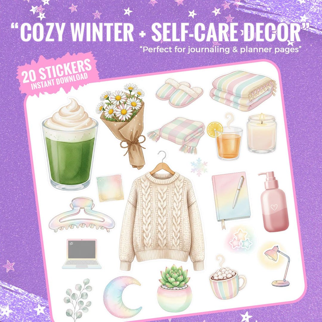 January Reset Digital Stickers | 50 PNG + Sticker Book | Goodnotes ...