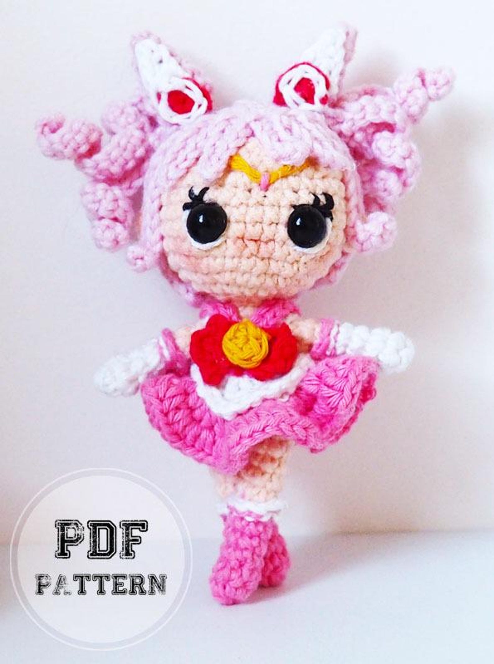 Magical Pink Girl Amigurumi PDF Pattern – Cute Crochet Doll With ...