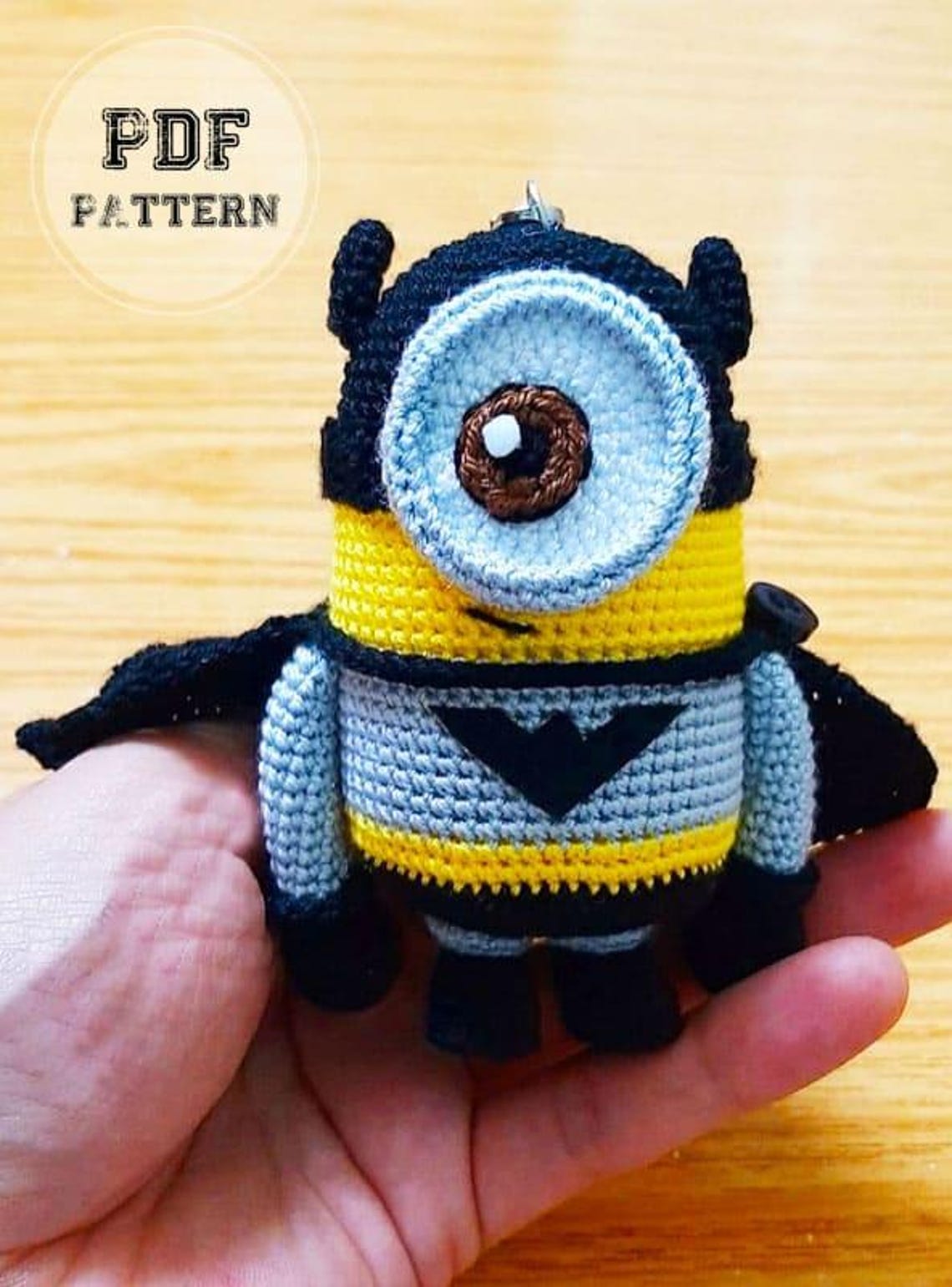 Superhero Cyclops Amigurumi PDF Pattern – One-eyed Hero Crochet Doll ...