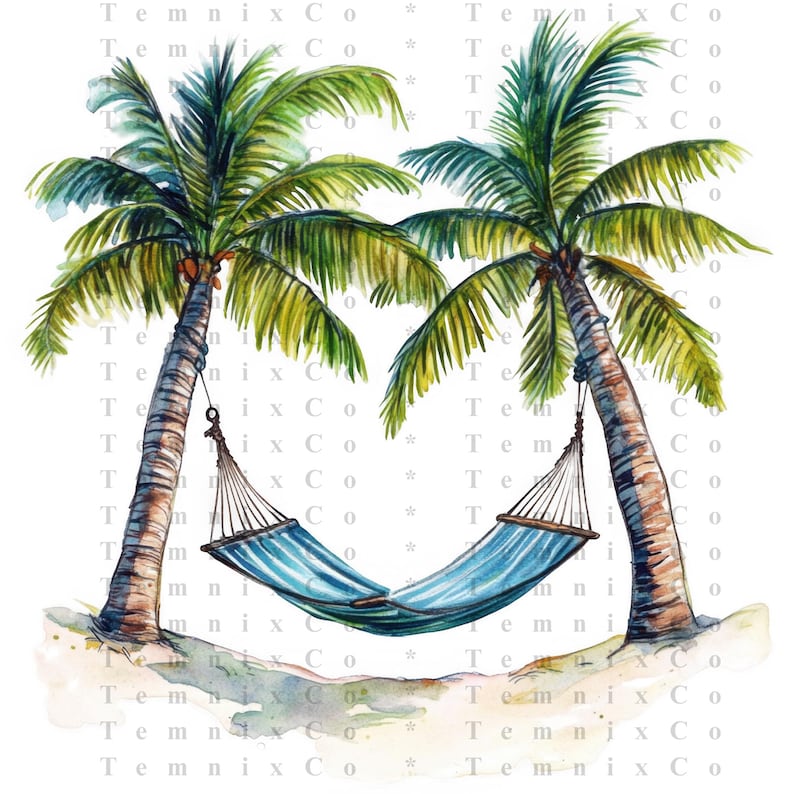 Summer Scenery Clipart PNG Bundle | Beach Landscape Watercolor Scenes ...