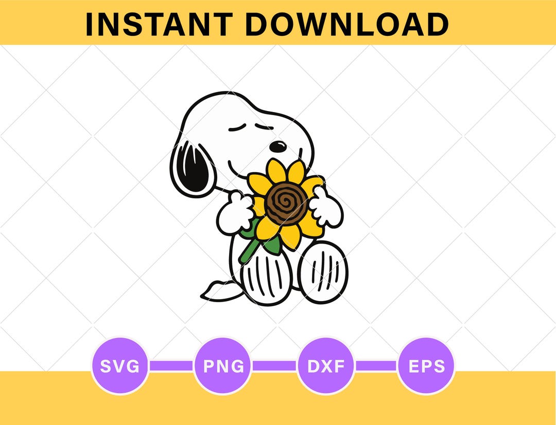 Snoopy Sunflower Svg, Snoopy Png Clipart, Instant Download - Etsy