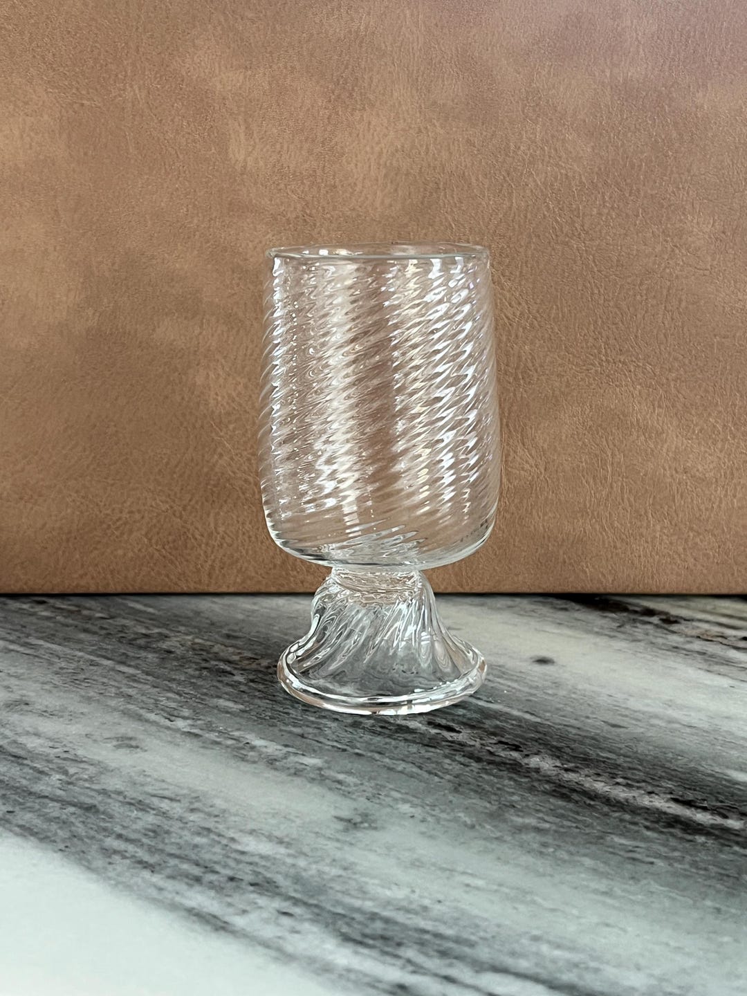 Hand Blown Clear Small Goblet - Etsy
