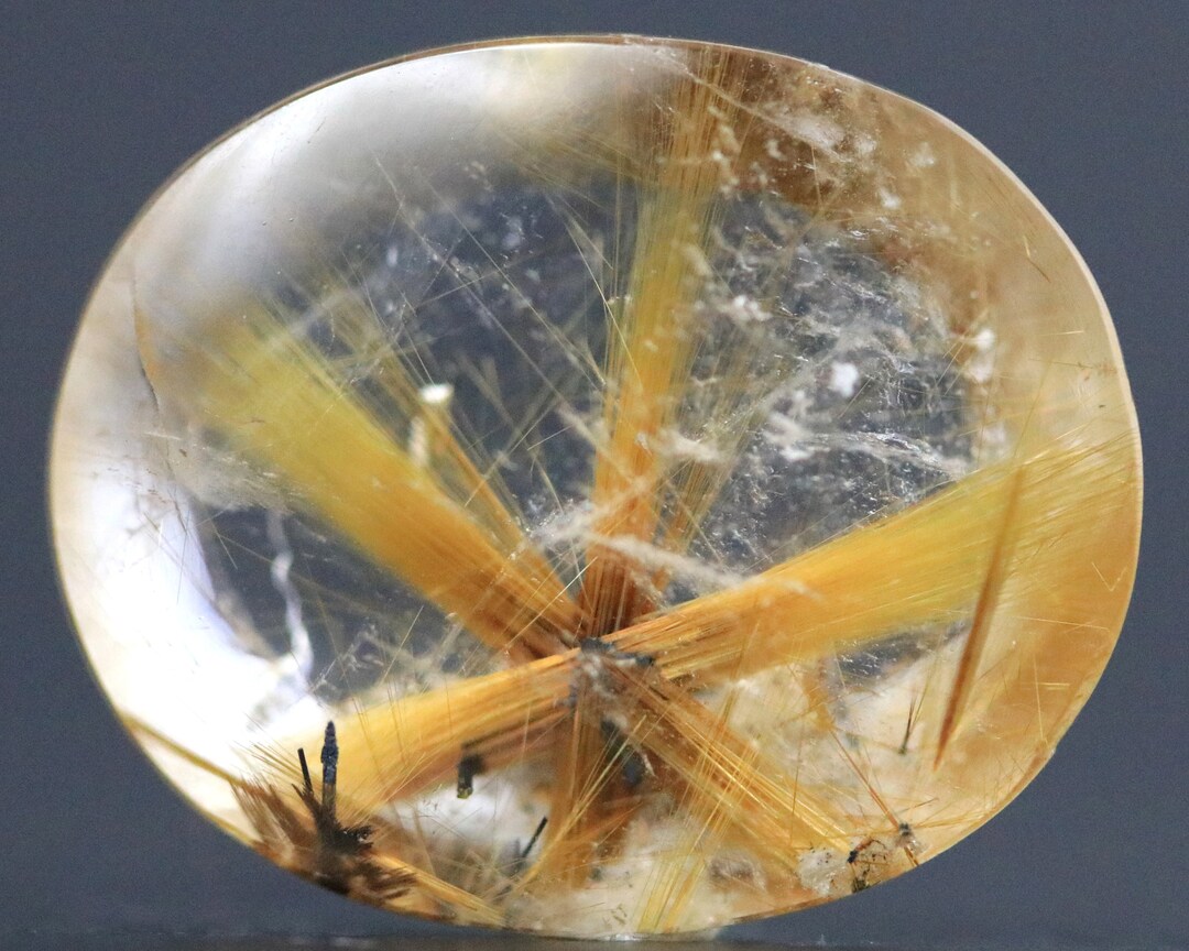 Gold Star Rutilated Quartz Gemstone 17MM | 7.0 CARATS - Etsy
