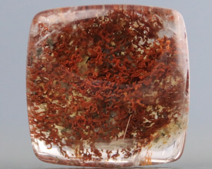 Red Garden Quartz Lodolite Square Gemstone Crystal Cabochon - Etsy