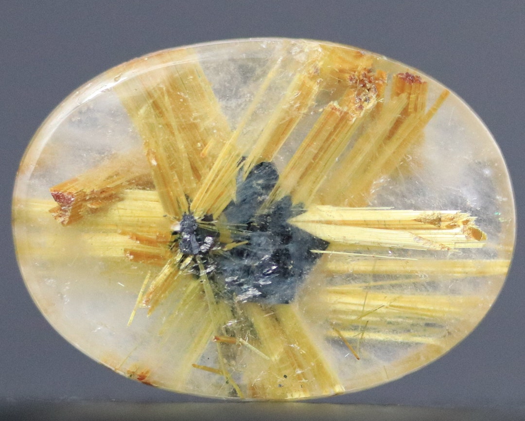 Full Gold Star Rutilated Quartz Gemstone Cabochon Rare Gemstone From ...