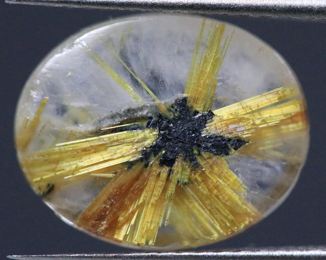 Rare Gold Star Rutile Quartz & Hematite Fine Gem Cut Gemstone Stone ...