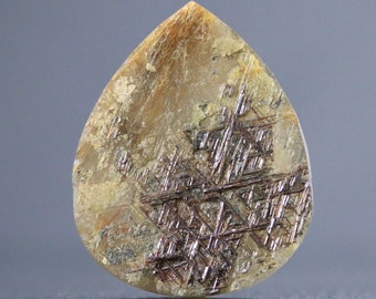 Rutilated Sagenite in Quartz Rough Cabochon Natural Rutilated Gemstone ...