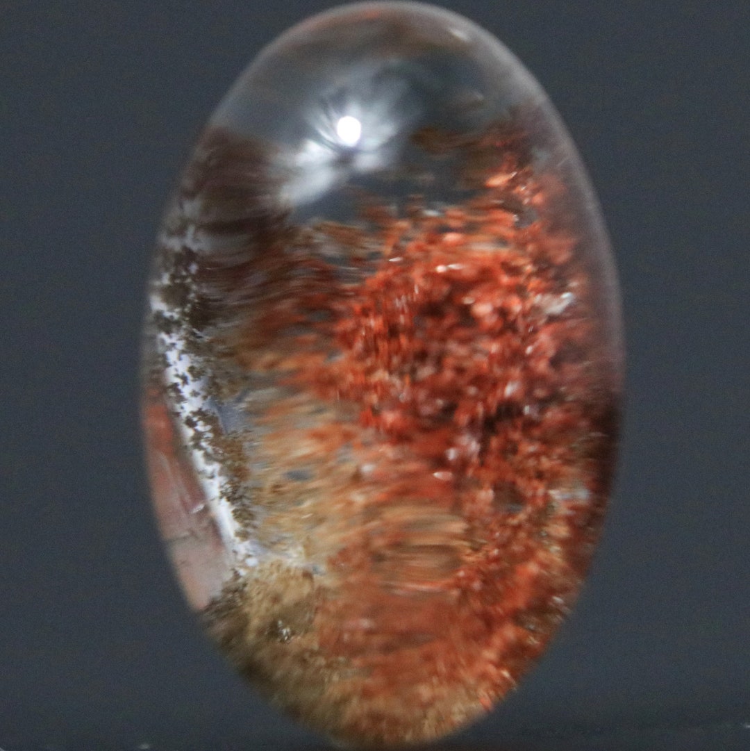 Red Phantom Quartz High Refraction Natural Crystal Gemstone Oval for ...