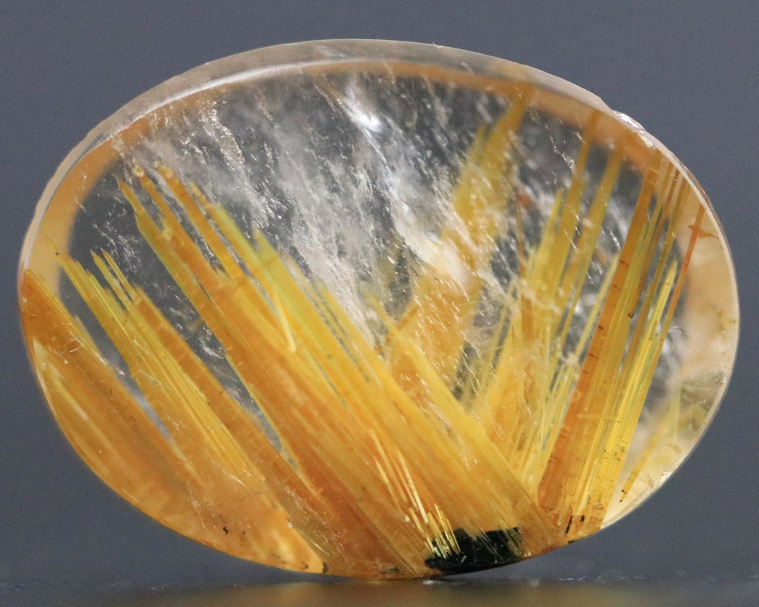 Gold Star & Hematite Rutilated Quartz Gemstone Amazing Gemstone Rare ...