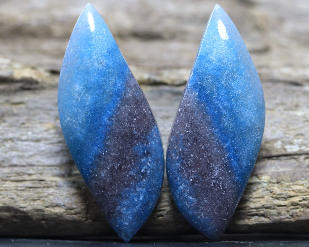 Blue Paraiba Quartz Pair All Natural Brilliant Beautiful Earring ...