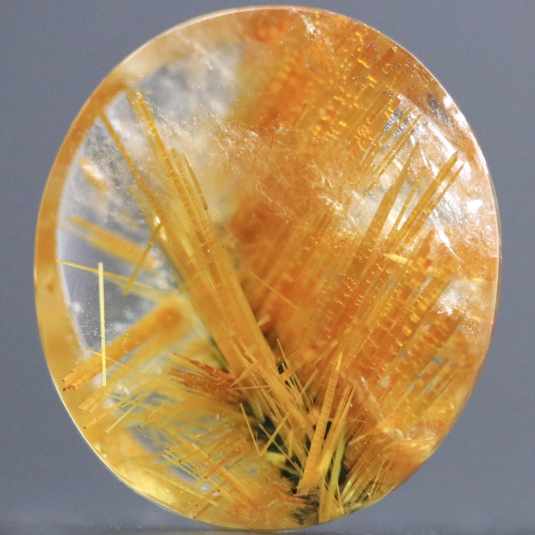 Golden Rutilated Quartz Venus Hair Fine Gemstone With Touch of Hematite ...