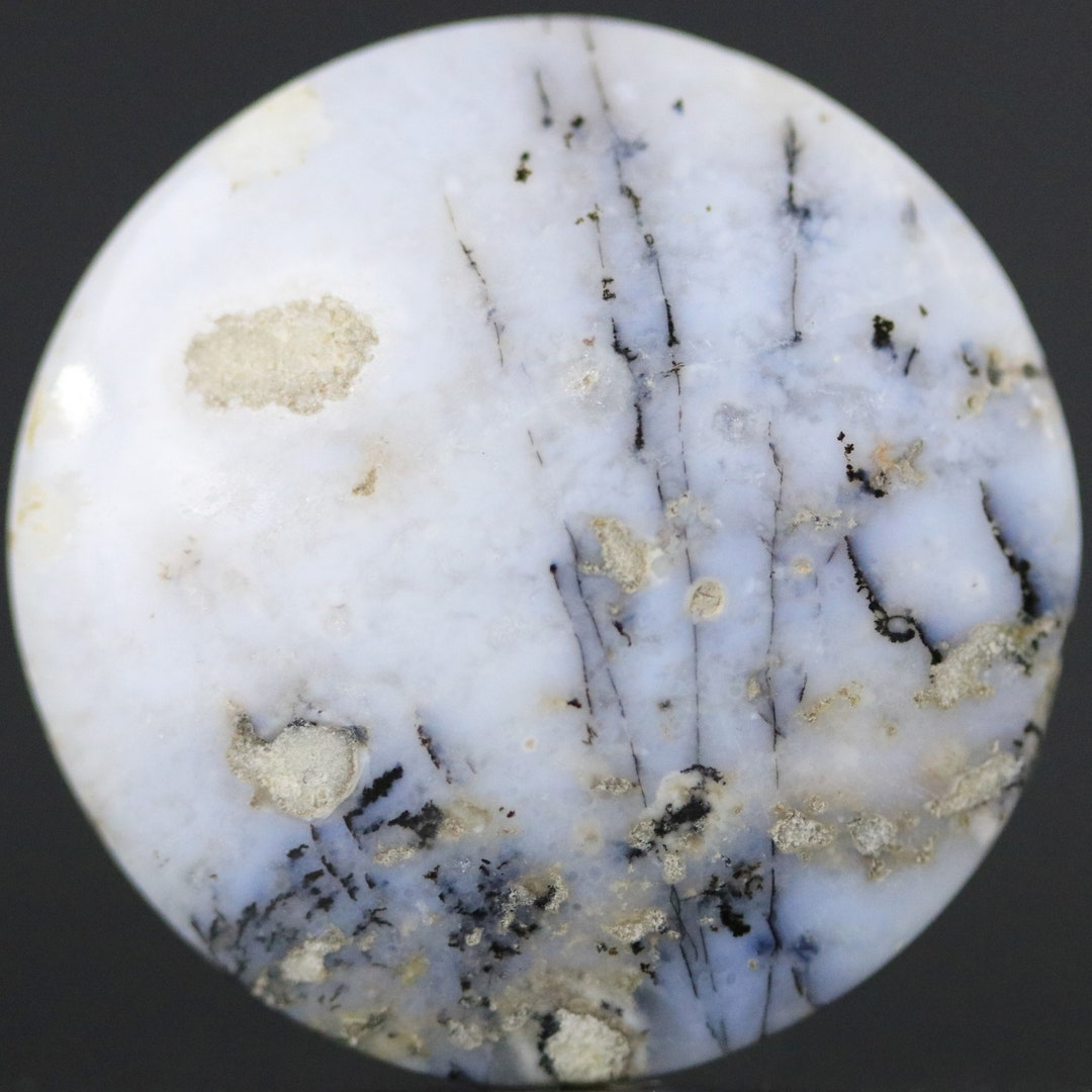 Merlinite White Opal AKA Dendritic Agate Manganese Included Mineral ...