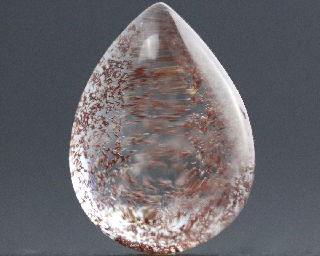 Pink Inclusions in Natural Refractive Crystal Stone Lodolite Scenic ...