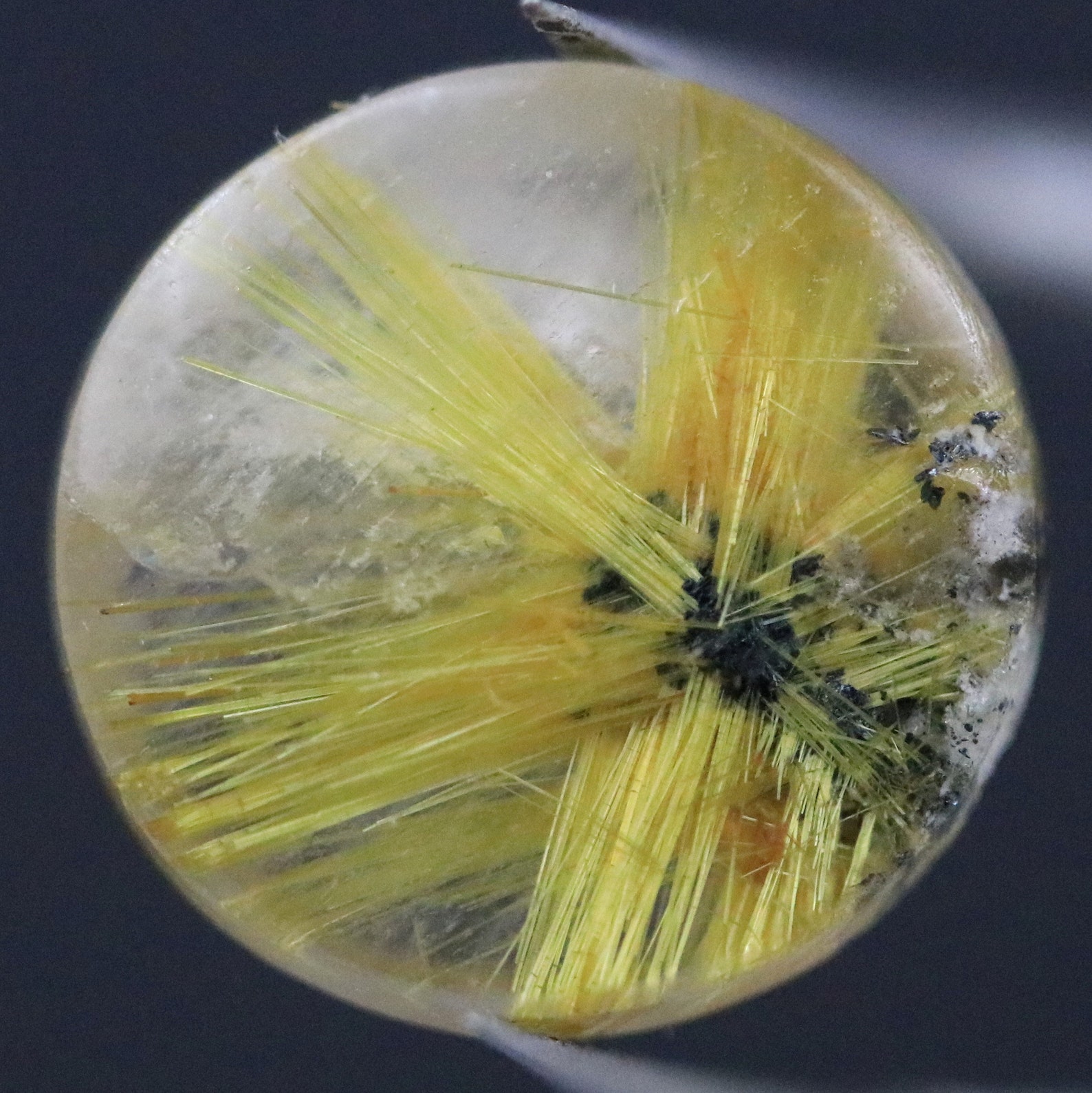 Full Gold Star Quartz Rutile Venus Hair Golden Rutilated Quartz Round ...
