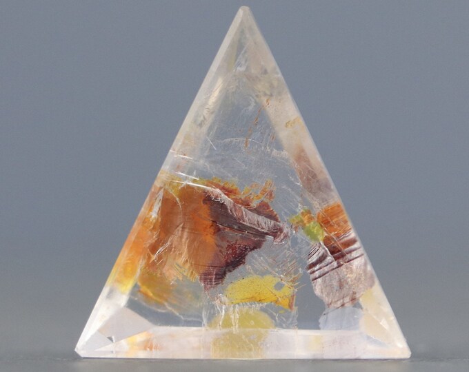 Pyrite & Hematoid Included Dendrite Quartz Stone Triangle Cabochon - Etsy