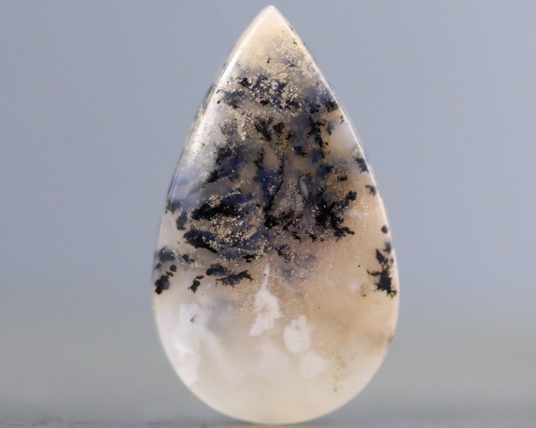 Dendritic Opal Merlinite Natural Gemstone Teardrop With Manganese ...