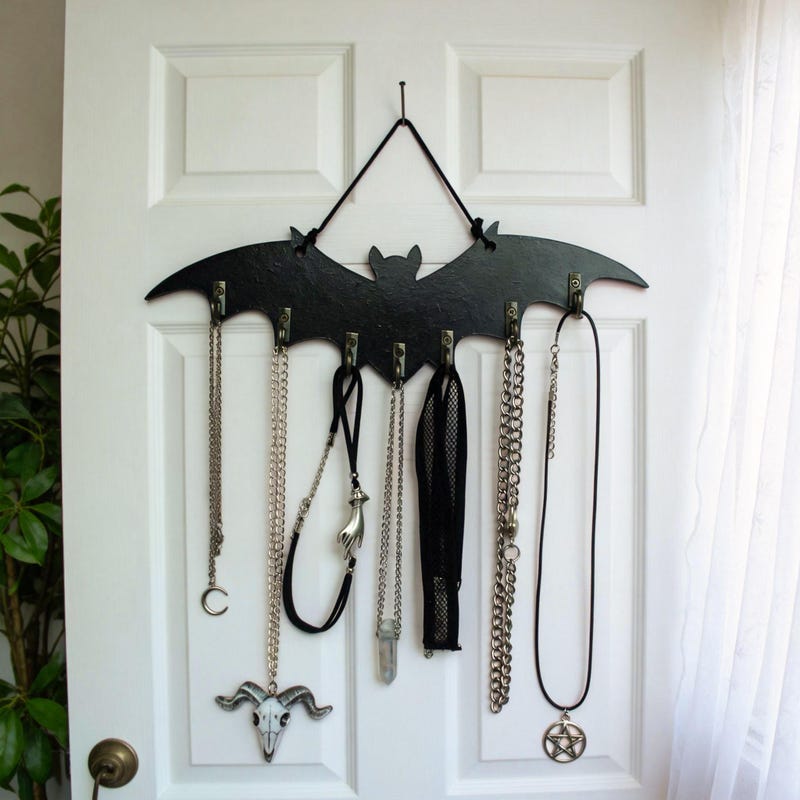 Goth Jewelry Bat Necklace - Etsy