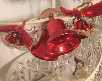 Red plastic christmas bells | Etsy