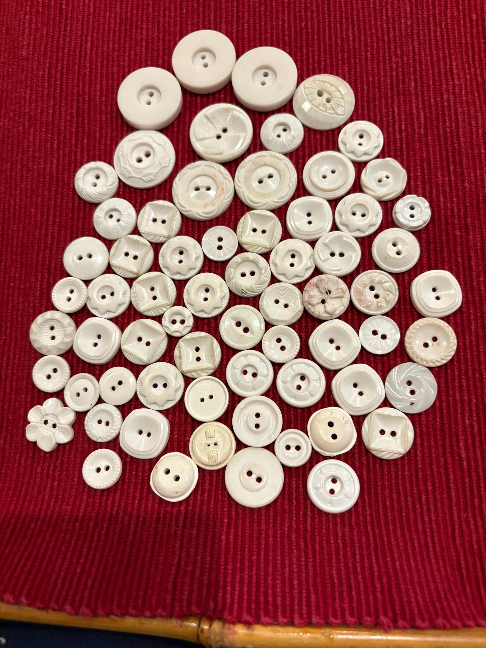 WHITE Vintage Buttons BAGS White Sewing Scrapbooking Art Craft Not New ...