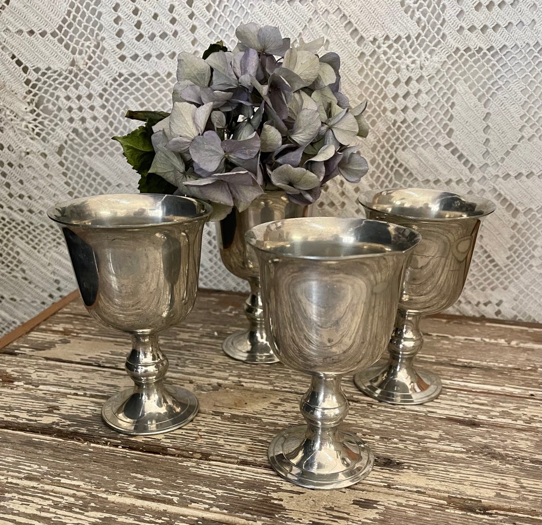 Vintage Pewter 4 Stems PINDER BROS LTD Sheffield English Pewter ...