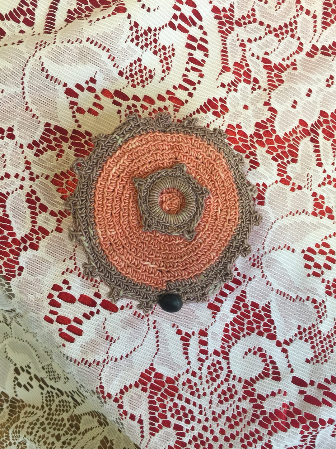 Bxoo ANTIQUE Crochet Thread Keeper Vintage Era Tight Crochet - Etsy
