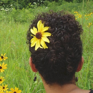 Black Eyed Susan, Yellow Hair Flower, Hair Clip, Rudbeckia Hair Flower ...