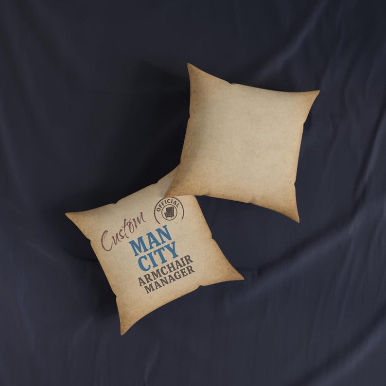 Personalised Manchester City Armchair Manager Cushion, Custom Name ...
