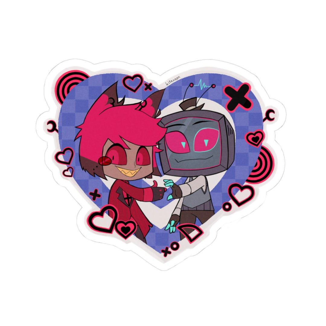 Alastor & Vox Heart (hazbin Hotel) Sticker - Etsy
