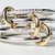 Connected Stacking Rings Solid Gold Linked Rings, Diamond, Brushed or ...