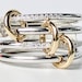 Connected Stacking Rings Solid Gold Linked Rings, Diamond, Brushed or ...
