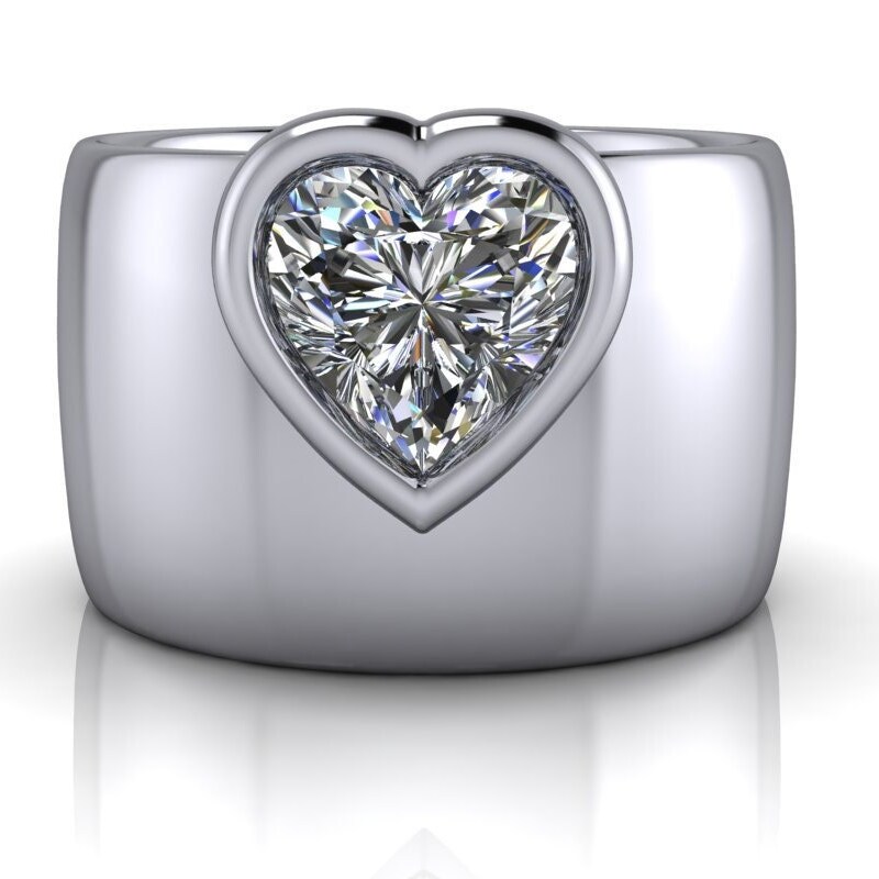 Wide Bezel Ring - Etsy