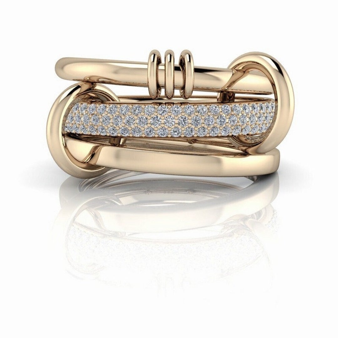 Connected Rings, Multi-ring Band, Stacking Rings, Layering Rings ...
