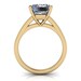 Solitaire Proposal Ring Emerald Cut Moissanite Engagement Ring Gold ...