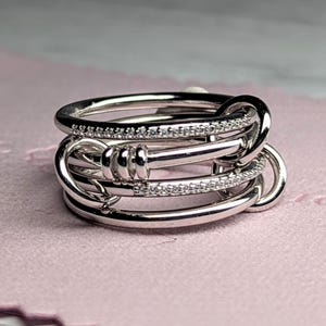 Connected Rings, Multi-band, Rings Joined Together, Two Tone, Stacking ...