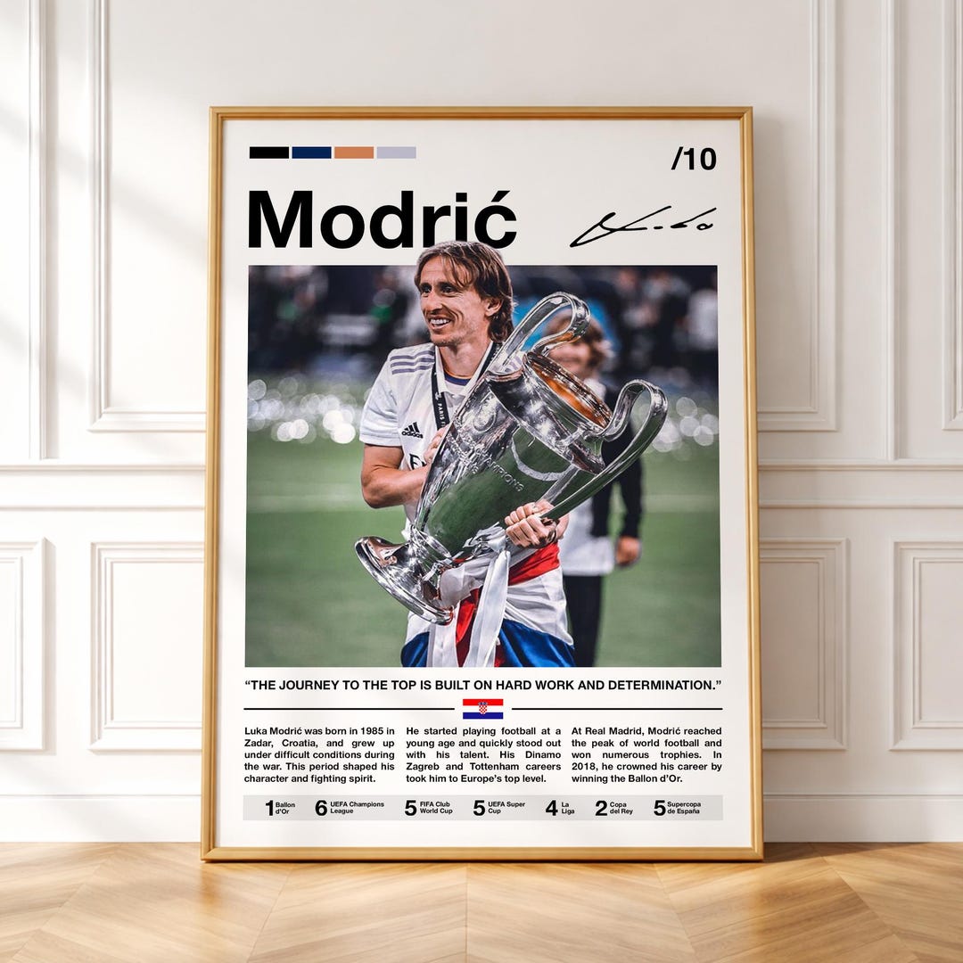Luka Modric Poster, Modric Real Madrid, Framed Real Madrid Print ...