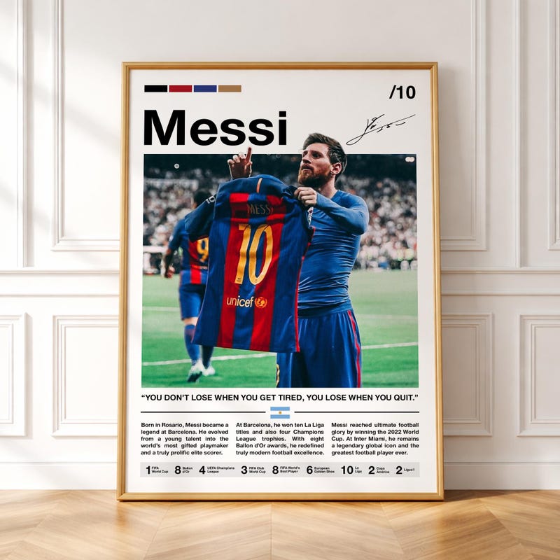 Messi Poster - Etsy