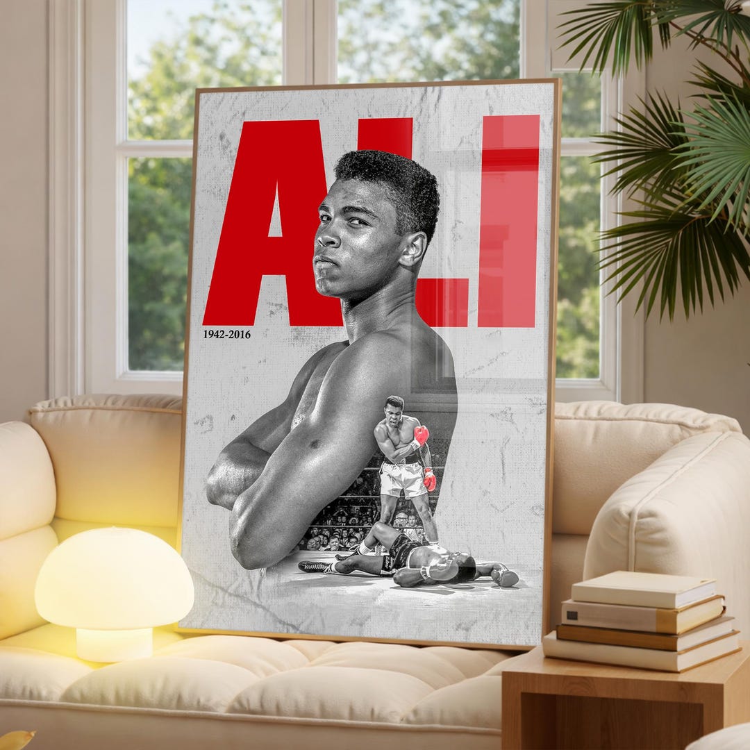 Muhammad Ali Poster, Muhammad Ali Print, Muhammad Ali Wall Art, Vintage ...