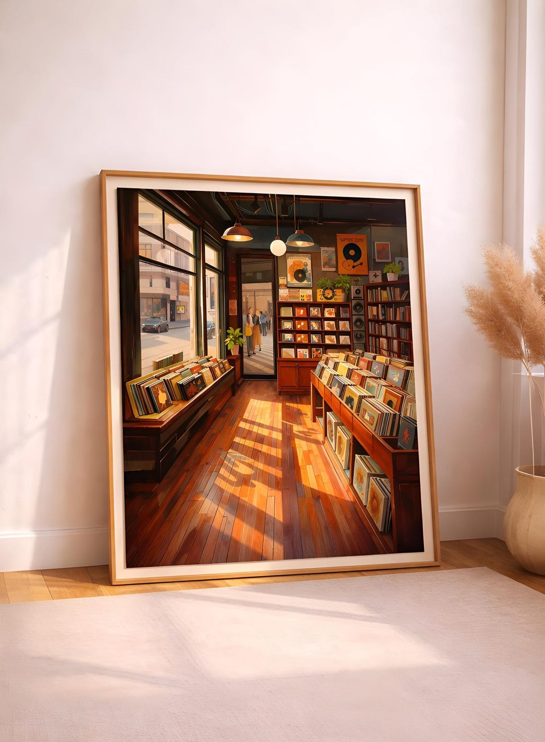 Vintage Record Store Art Print, Retro Music Shop Decor . - Etsy