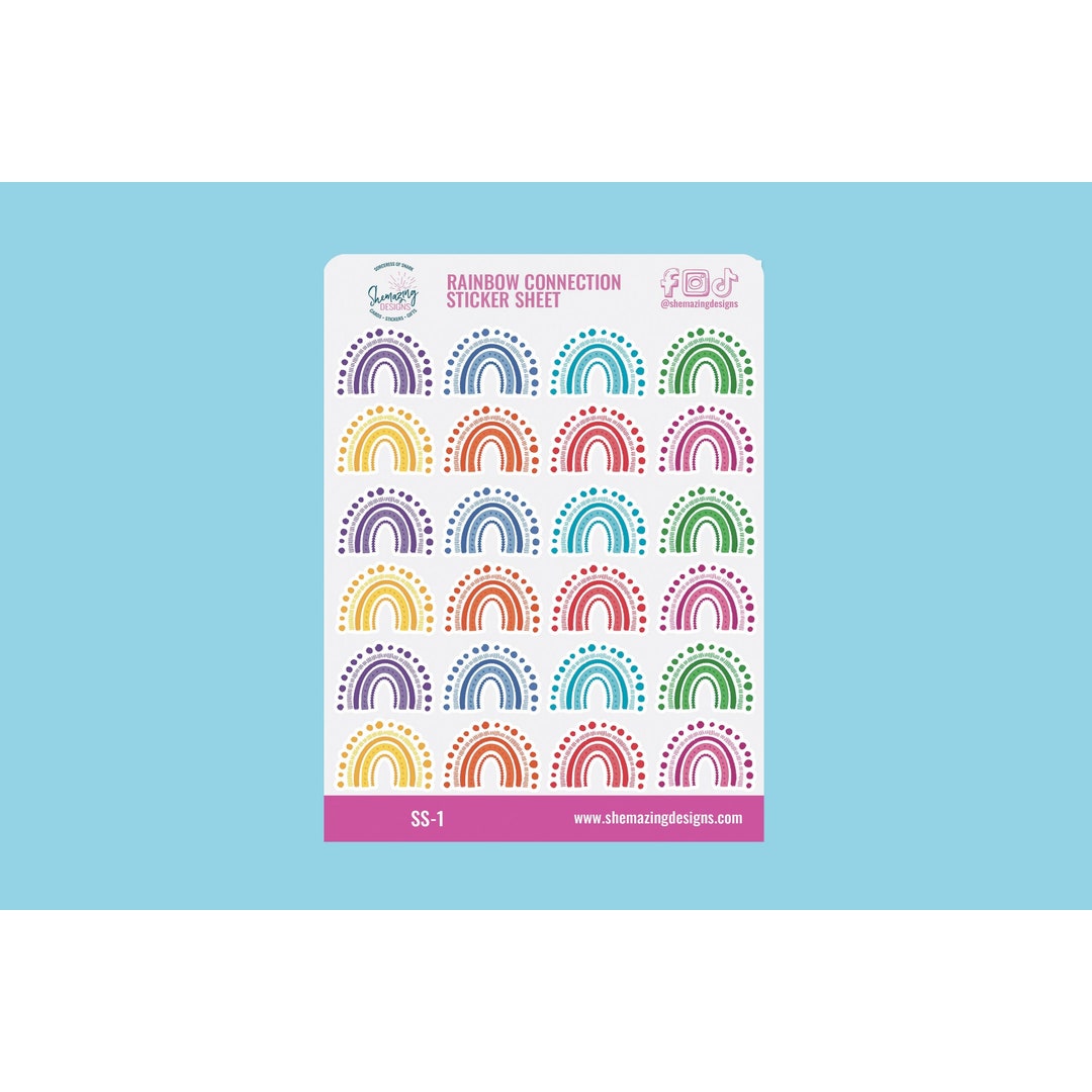 Rainbow Connection Sticker Sheet - Etsy