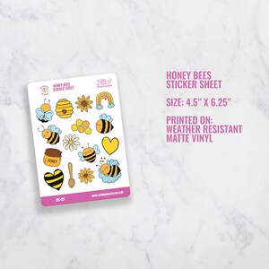 Honey Bees Sticker Sheet / Planners, Planner, Scrapbooking, Bujo ...