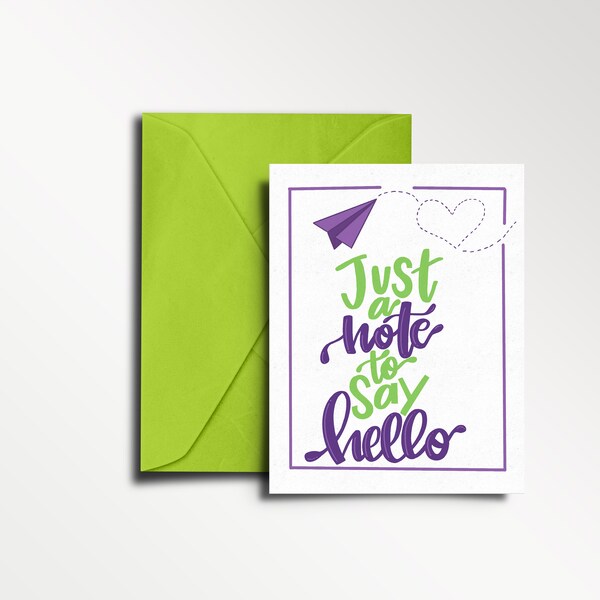 Hello Greeting Card - Etsy