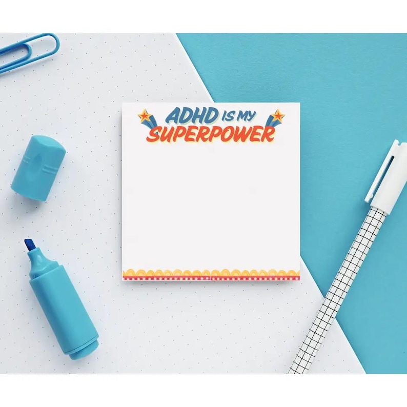 ADHD Memo Pad Notepad ADHD is My Superpower Sticky Notes – for ...