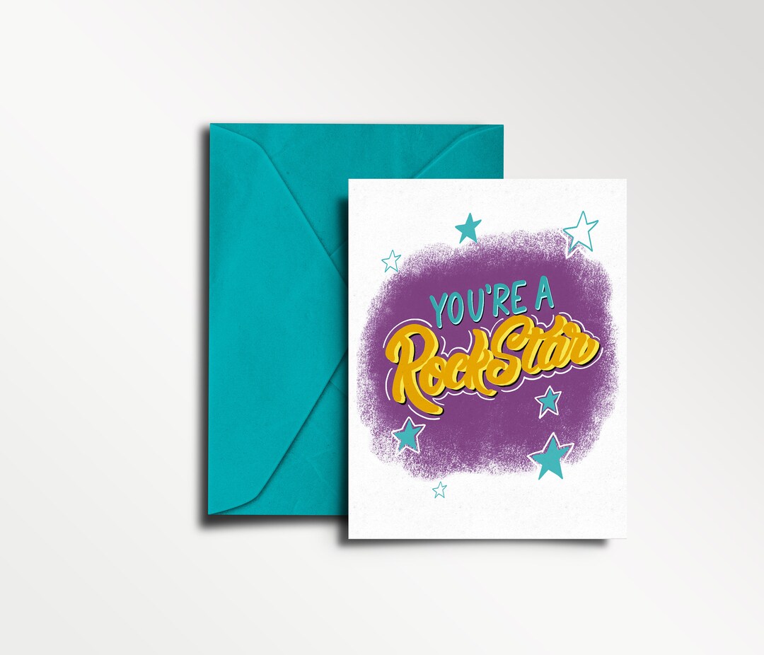 You're a Rock Star Greeting Card | Encouragement, Thank You ...