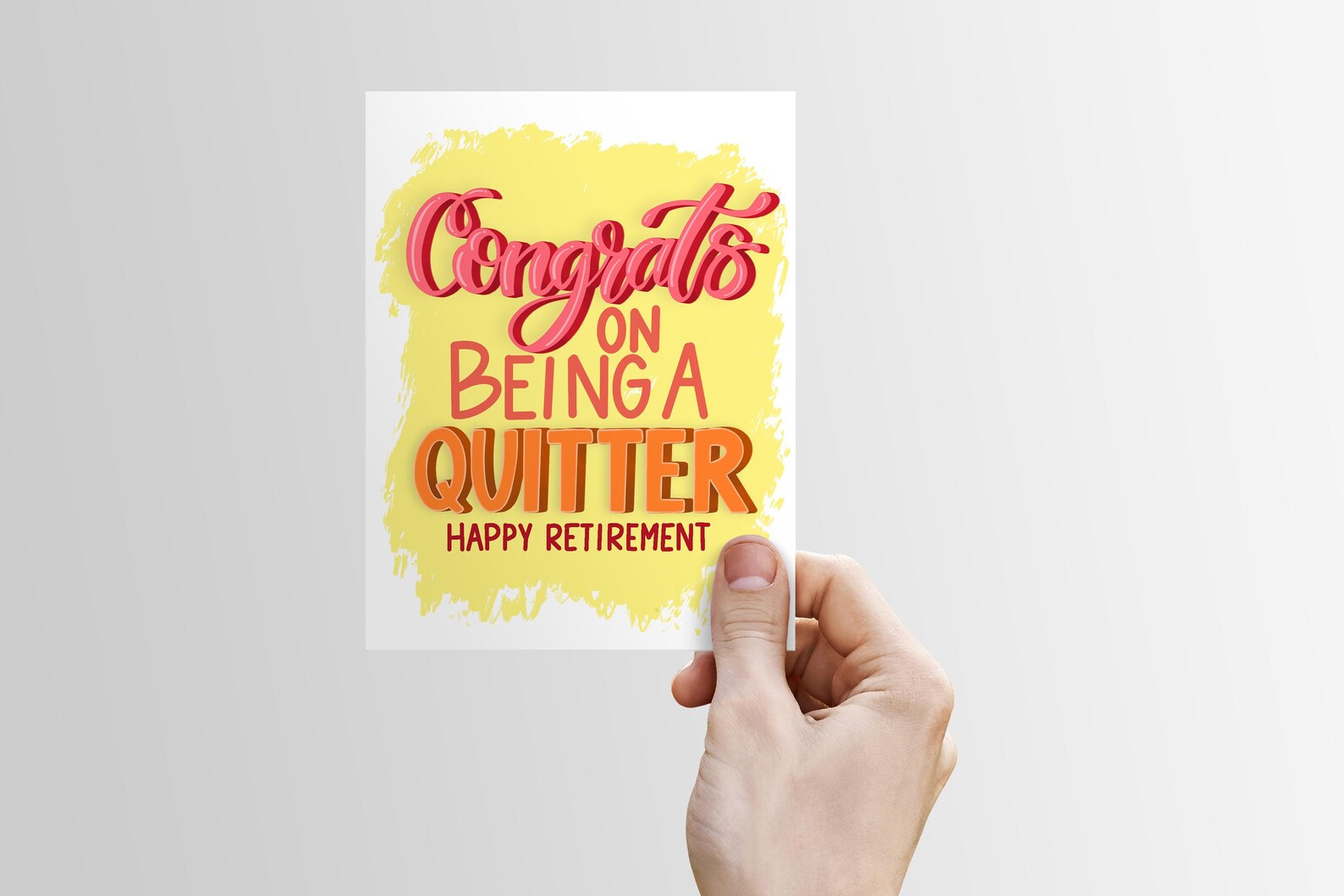 Funny Retirement Card: Congrats on Being a Quitter - Etsy