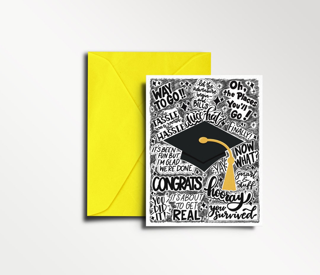Graduation Card - Sketch Style | Graduate, Congrats, Proud of You ...