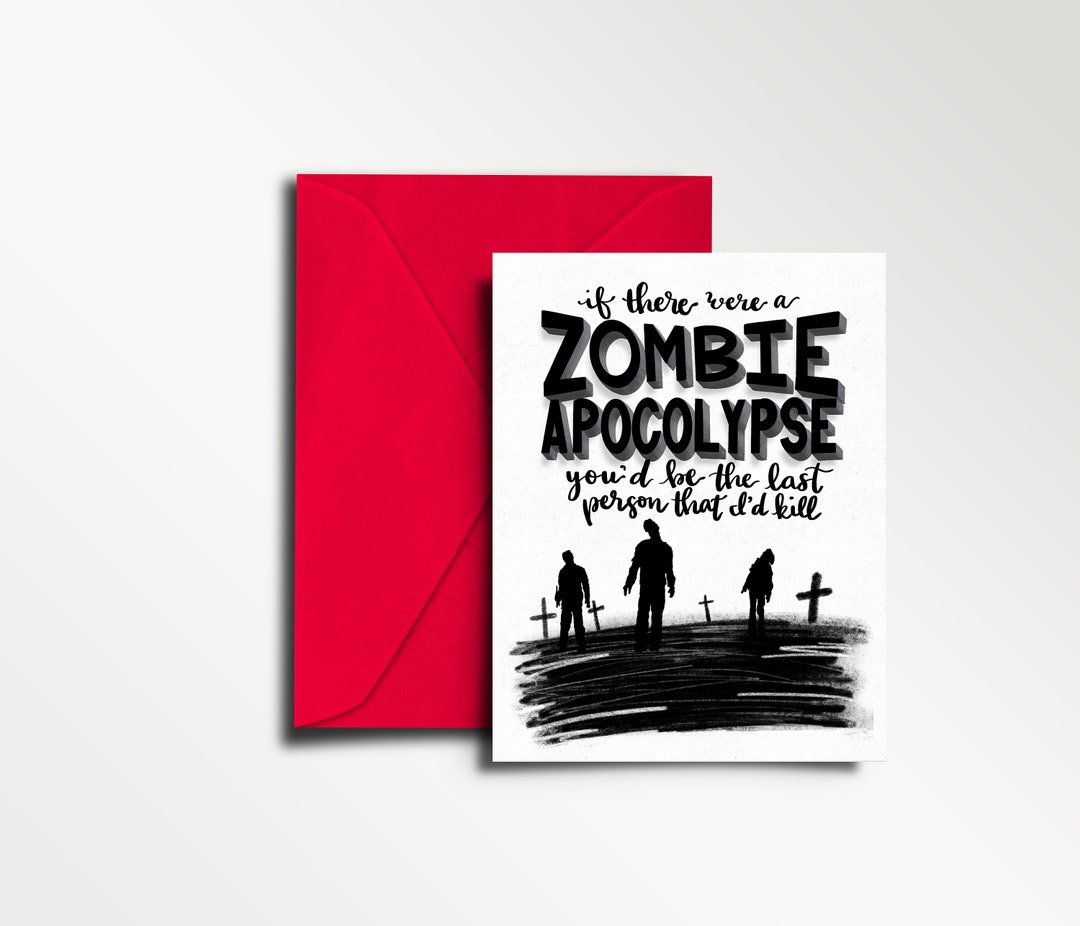 Zombie Apocalypse Card | Funny Card, Friend, Sarcastic - Etsy
