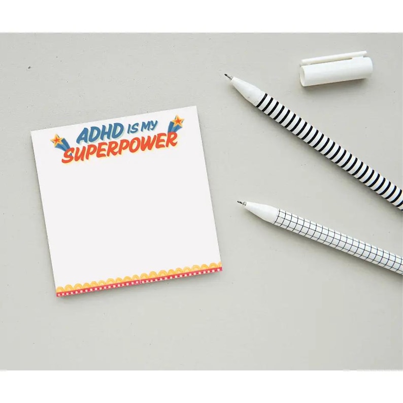 ADHD Memo Pad Notepad ADHD is My Superpower Sticky Notes – for ...