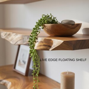 Floating Shelf, Sound Wave Art, Wall Hanging, Wall Shelf, Live Edge ...