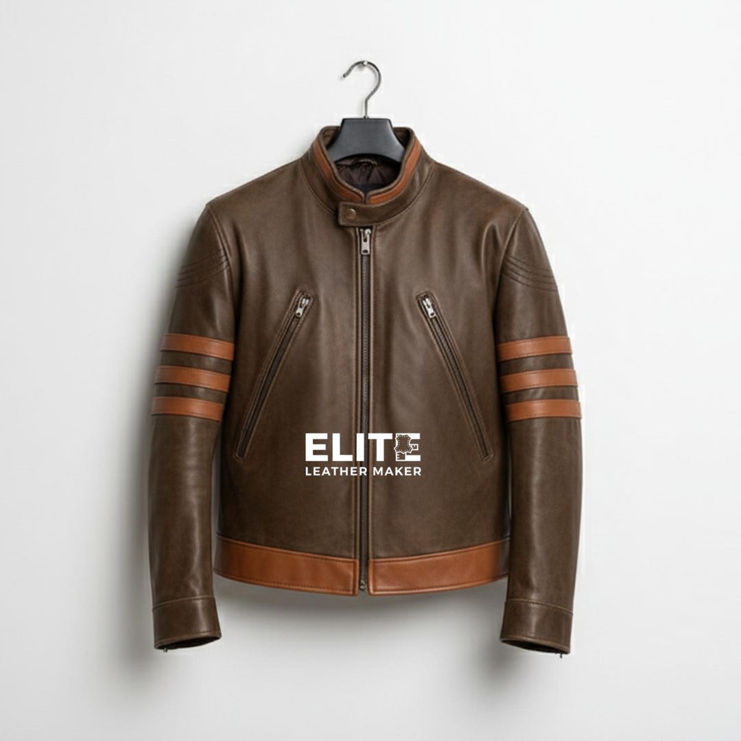 Handmade Wolverine Leather Biker Jacket – X-men Logan Cosplay Costume ...
